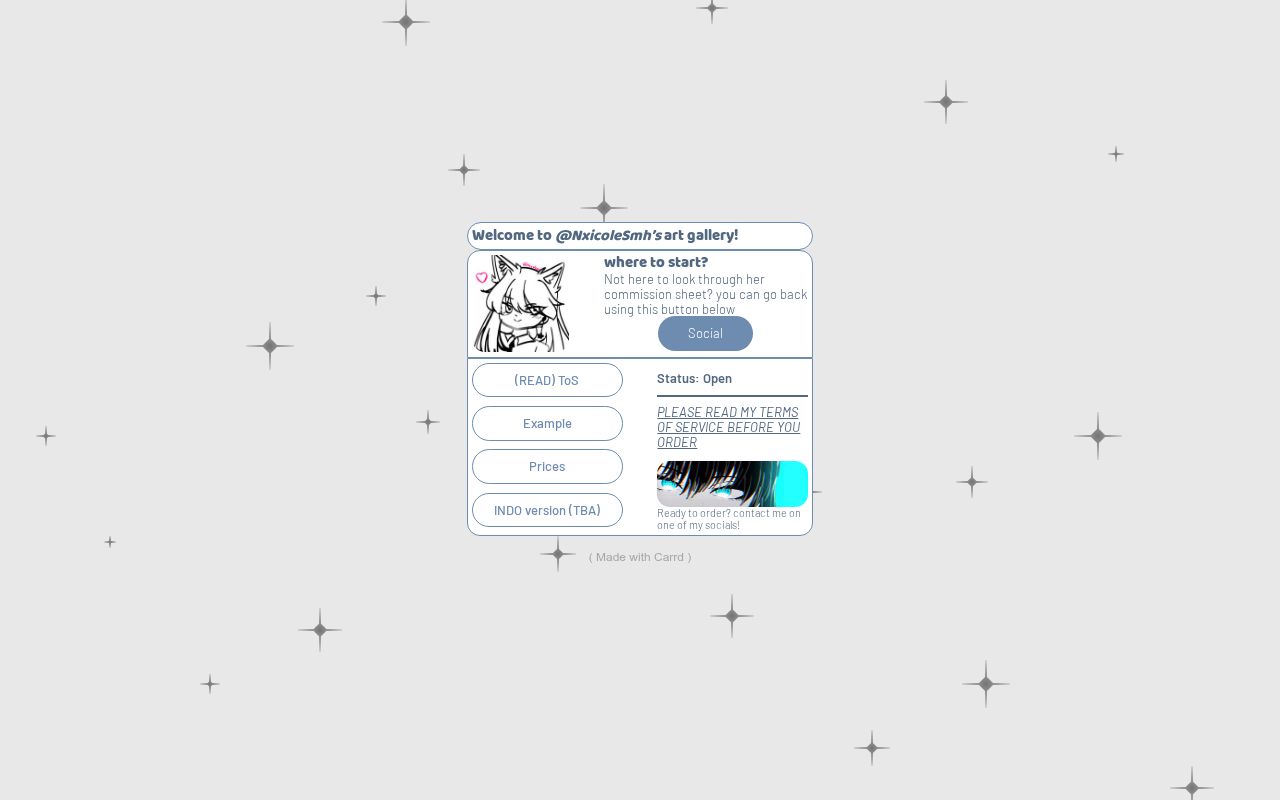 my commission card